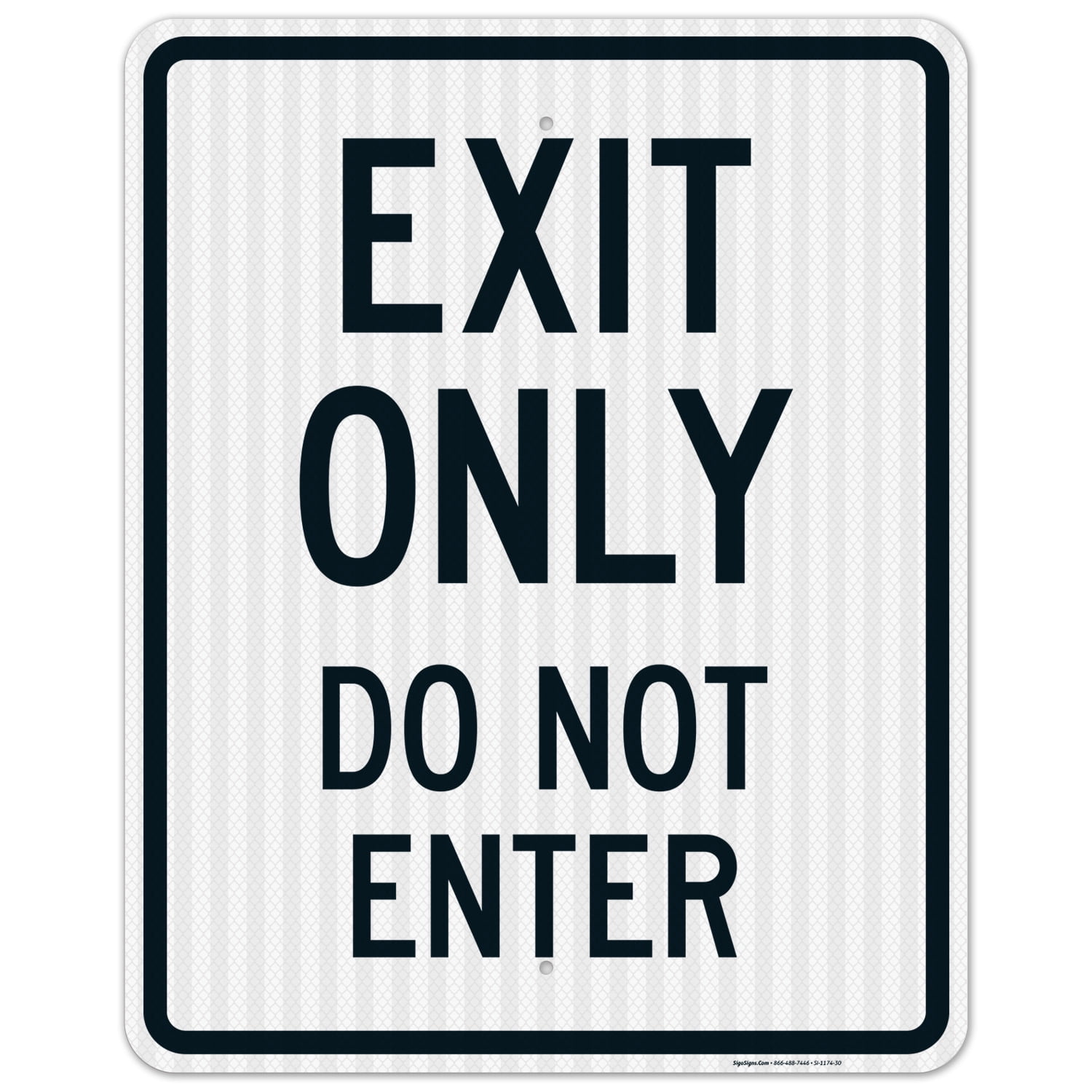 Exit Only Do Not Enter Sign, - Walmart.com