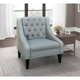 Tufted Swoop Arm Accent Chair in Gray - Walmart.com