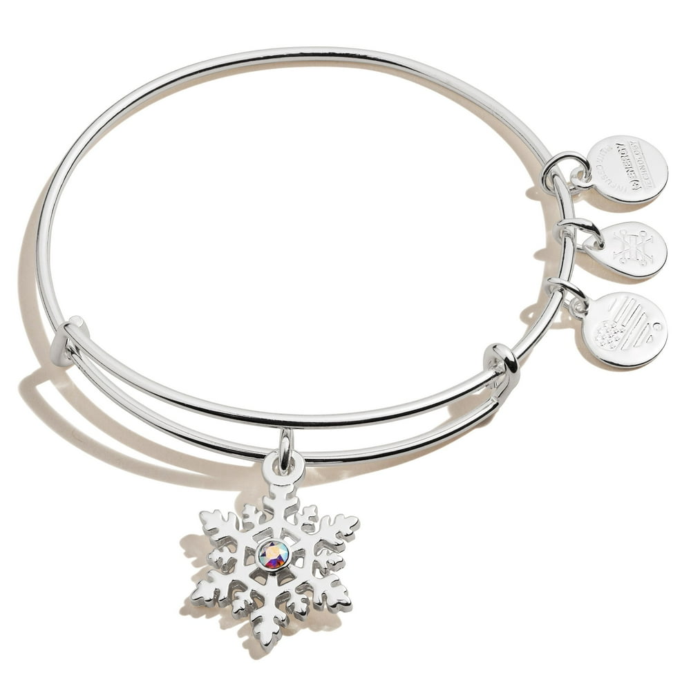 Alex and Ani - Alex and Ani Crystal Infusion Snowflake Bangle Bracelet ...