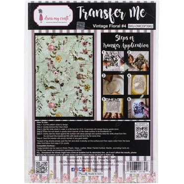 Dress My Craft Transfer Me Sheet A4-Vintage Tile #8 - Walmart.com