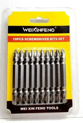 10pc Phillips Double End Screwdriver Bits Hex Driver 1/4" Shank Long ...