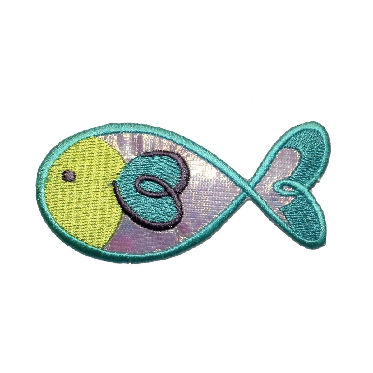 ID 0264 Shiny Guppy Fish Symbol Patch Tropical Aquarium Iron On ...
