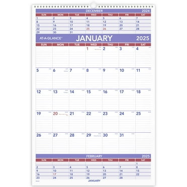 2025 AT-A-GLANCE® Business Monthly Wall Calendar, 15" x 12", January To ...