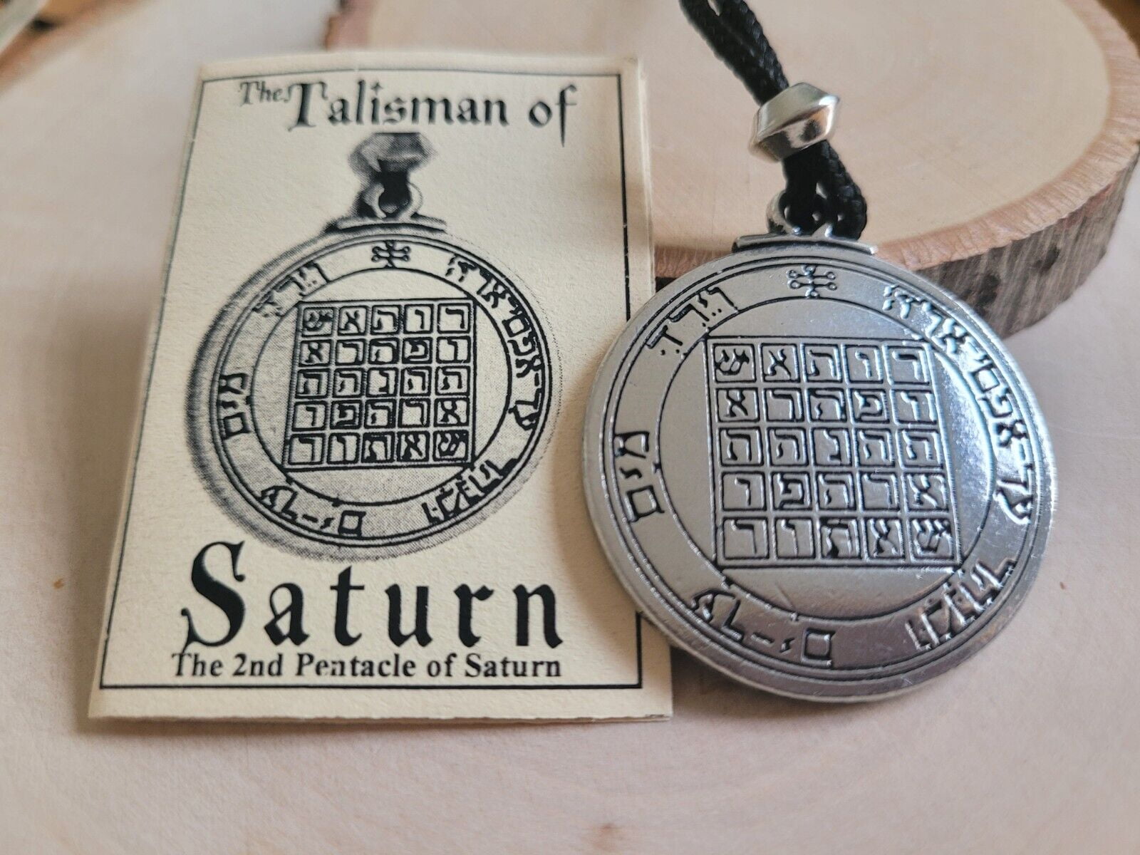 Talisman of Saturn Magic Pentacle Solomon Seal Luck Protection Pendant ...