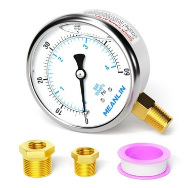Pressure Gauge,Pressure Dial Pressure Meter Manometer 1/8 Pr Ure 0 ...