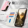 All-in-One Wallet Case for iPhone 16 Pro, Premium PU Leather Flip Card ...