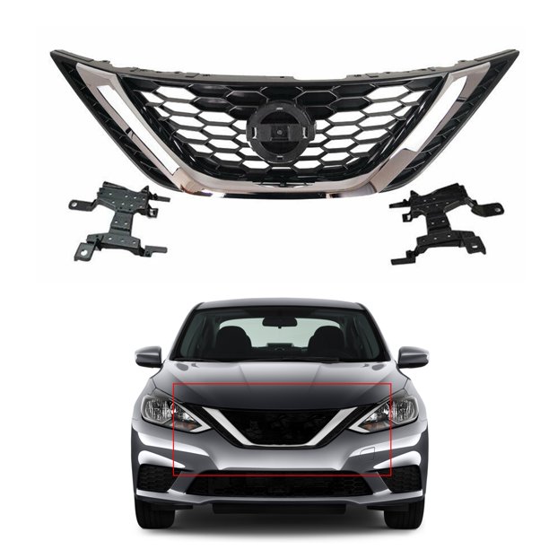 Genrics Mesh Front Hood Bumper Grill Grille Cover Replacement for 2016 ...