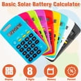 18 Pack Pocket Size Mini Calculator, Solar Battery Dual Power, 8 Digit Display Basic Calculator ...