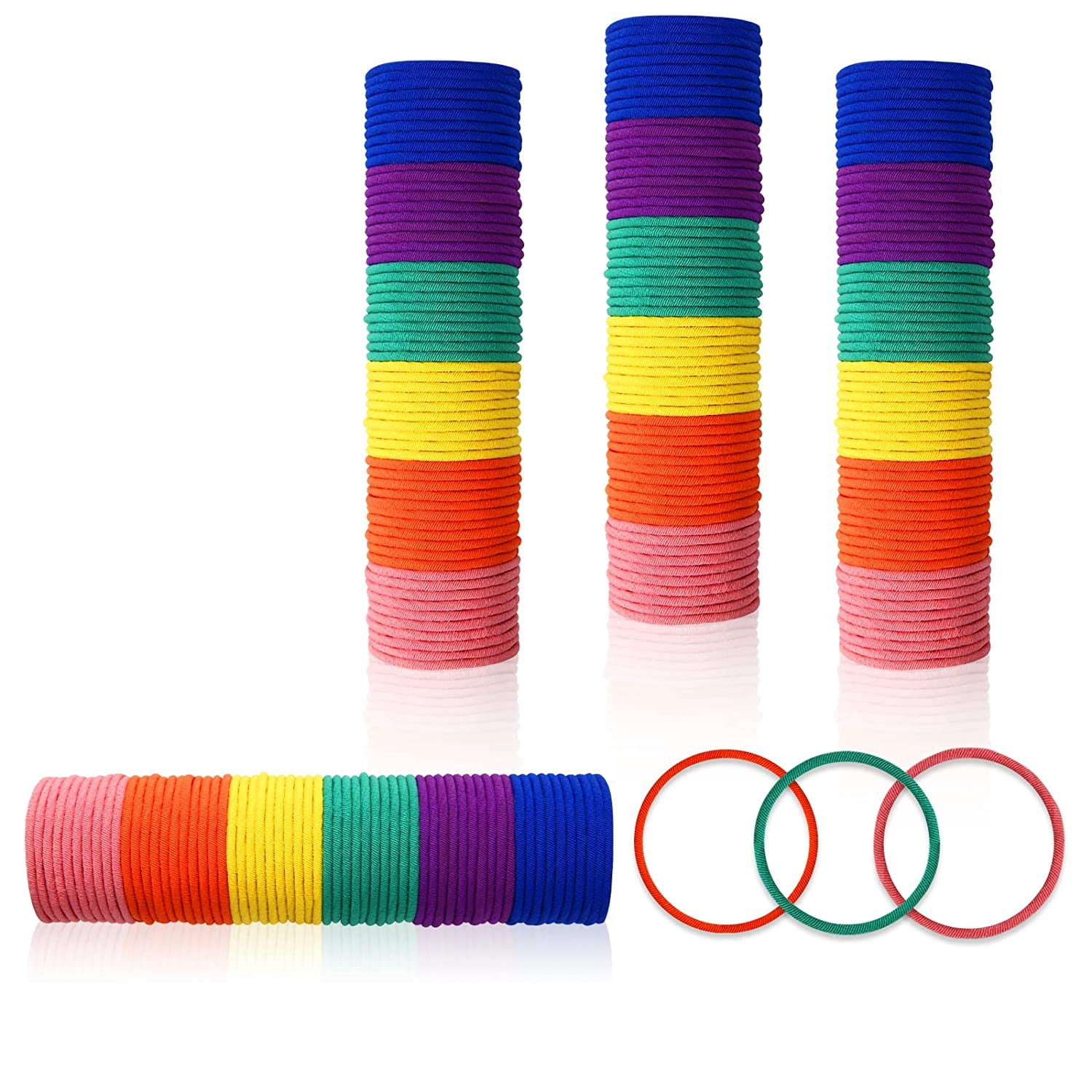 Elastic Hair Ties - 200 Count, Hair Ties for Women Girls,Men, No Damage ...