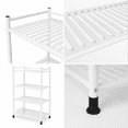 Bathroom Storage Open Shelf Unit, Free Standing Metal Rack Shelving for ...