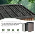 5' x 3' Outdoor Metal Shed with Base, Sturdy Garden Storage for Tools ...