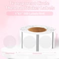 500 1'' X Transparent Circle Sticker Labels - Clear Round Thermal Paper ...