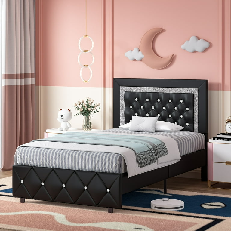 Black twin size bed store