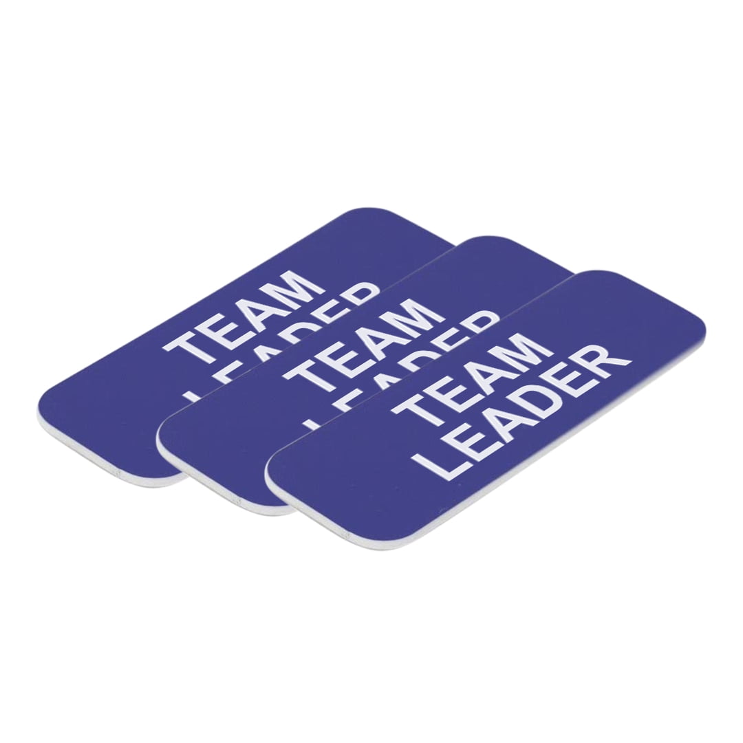All Quality Team Leader 1 x 3" Name Tag, Blue (3 Pack) - Walmart.com