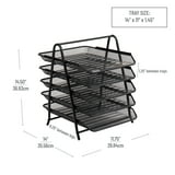 Mind Reader Desk Organizer with 5 Sliding Trays, Black - Walmart.com
