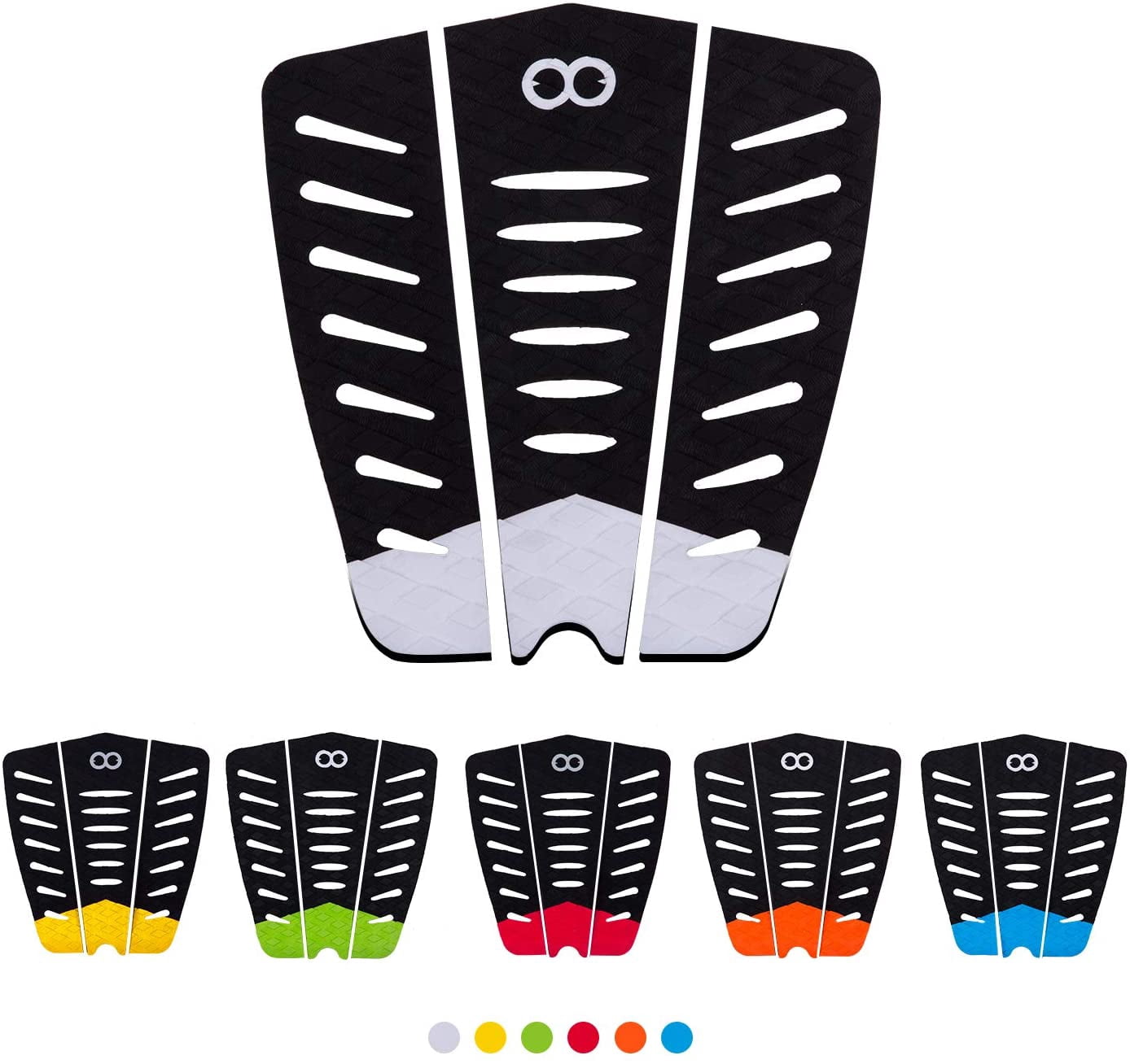 WOOWAVE EVA Surfboard Traction Pads 3 Piece with 3M Adhesive（white ...