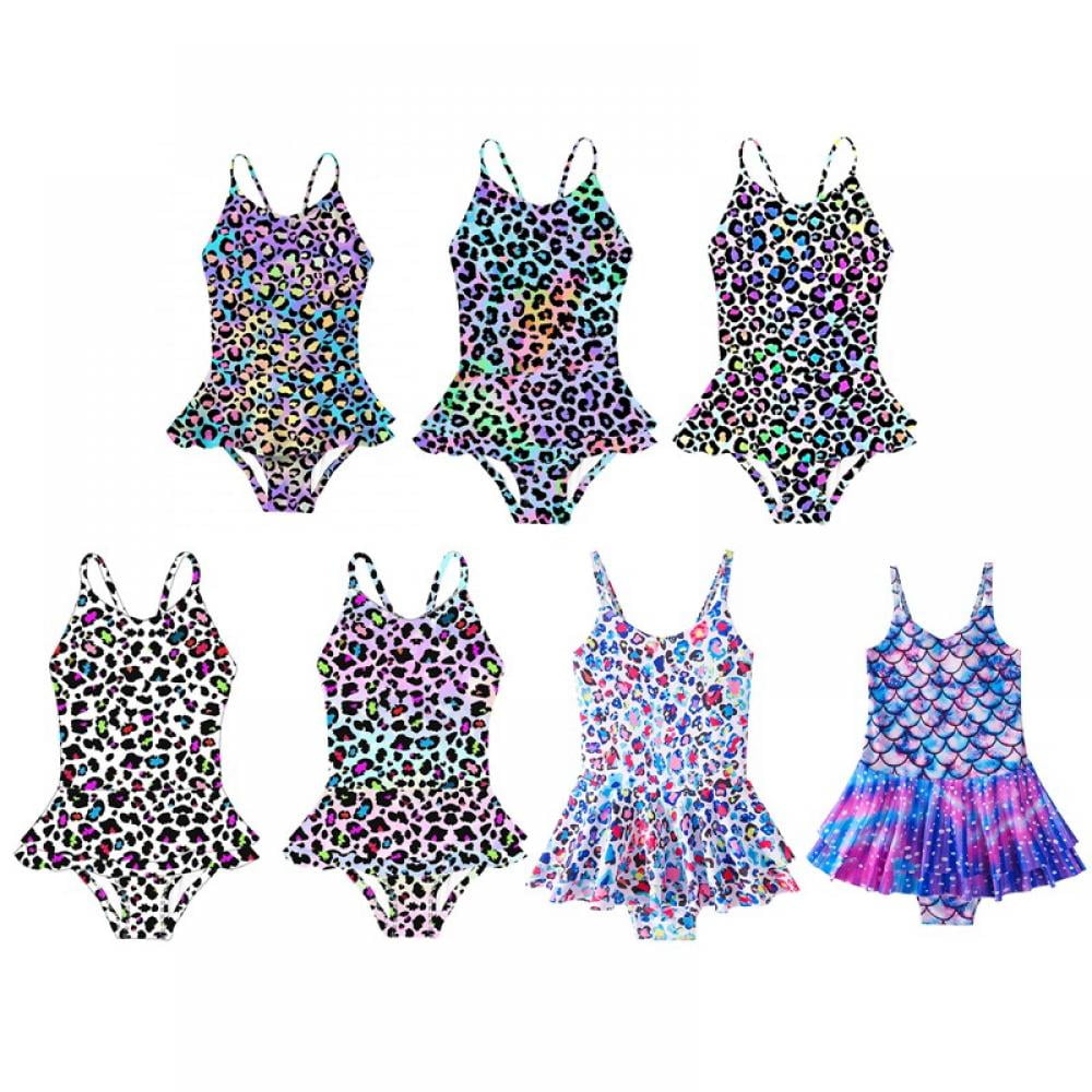 AJZIOJIRO Girls Sling Swimsuits for 4-12 Years,One Piece Beach Bathing ...