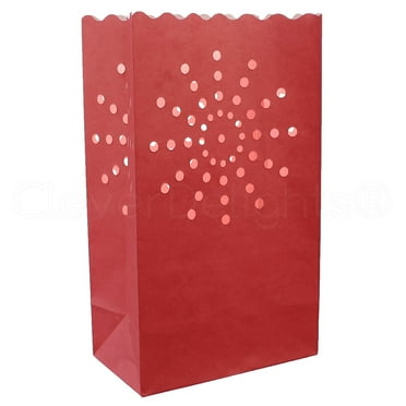 CleverDelights White Luminary Bags - 20 Count - Flame Resistant Paper ...