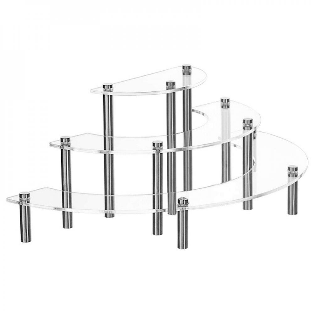 3-layer Round Acrylic Cake Display Rack Dessert or Cosmetic Display ...