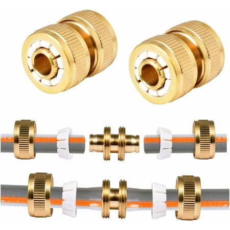 Hongchun 2 Pieces Brass Pipe Repair Connector - Downspout Fitting ...