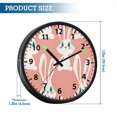 Cute Bunny Pattern Wall Clock 12 Inch Voice Activated Night Light ...