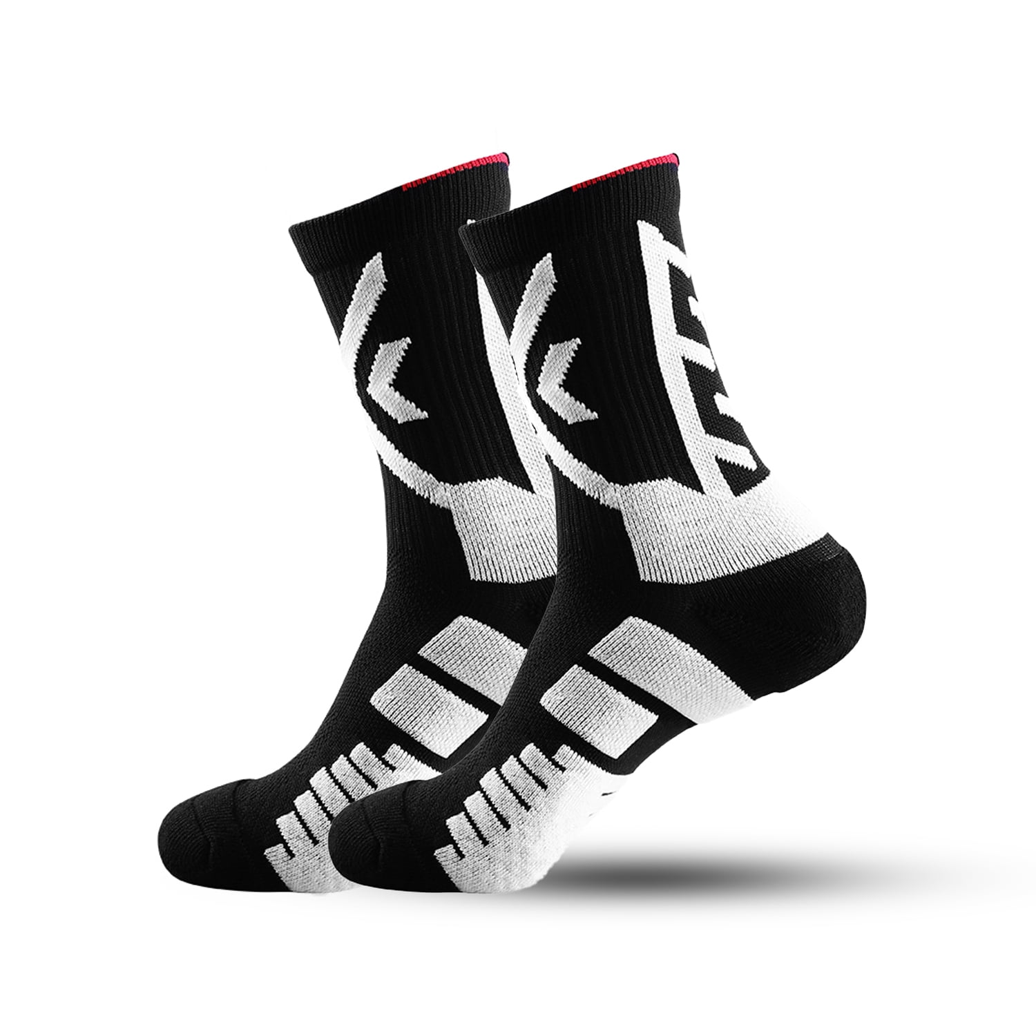 Hehanda 2 Pairs of Men's Cushioned Shock Absorbing Basketball Socks ...