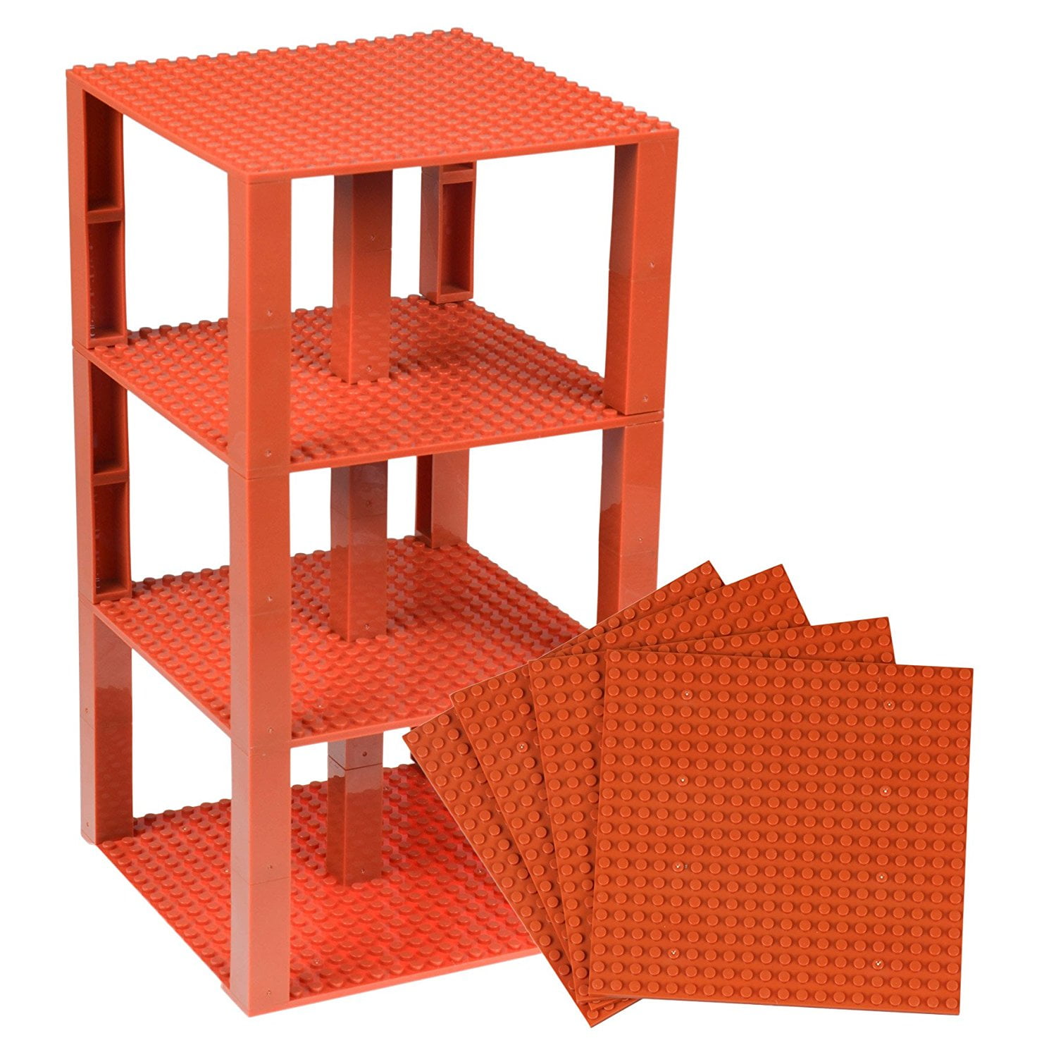 Premium Light Brown Stackable Base Plates - 4 Pack 10" x 10" Baseplate ...