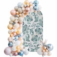 6.6FT Arch Backdrop Covers, Teal Paisley Floral Wedding Arch Cover ...