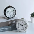 Analog Alarm Clock for Bedrooms Non Ticking with Night Light Snooze ...