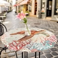 Brown Turtle Coastal Round Tablecloth for 55-60 Inch Tables,Fitted ...