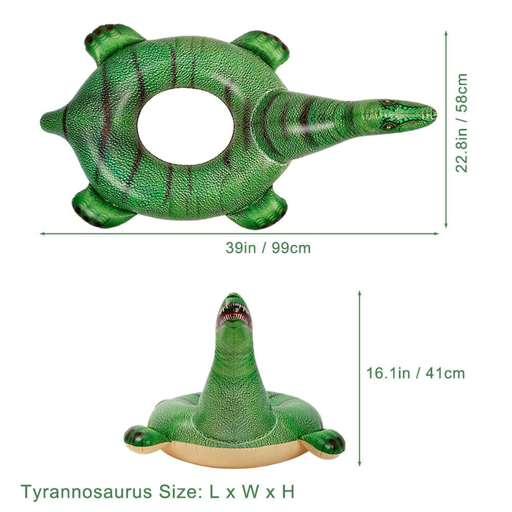 Dadiy Kids Swimming Ring Inflatable Dinosaur Style Seat Pool Floats ...