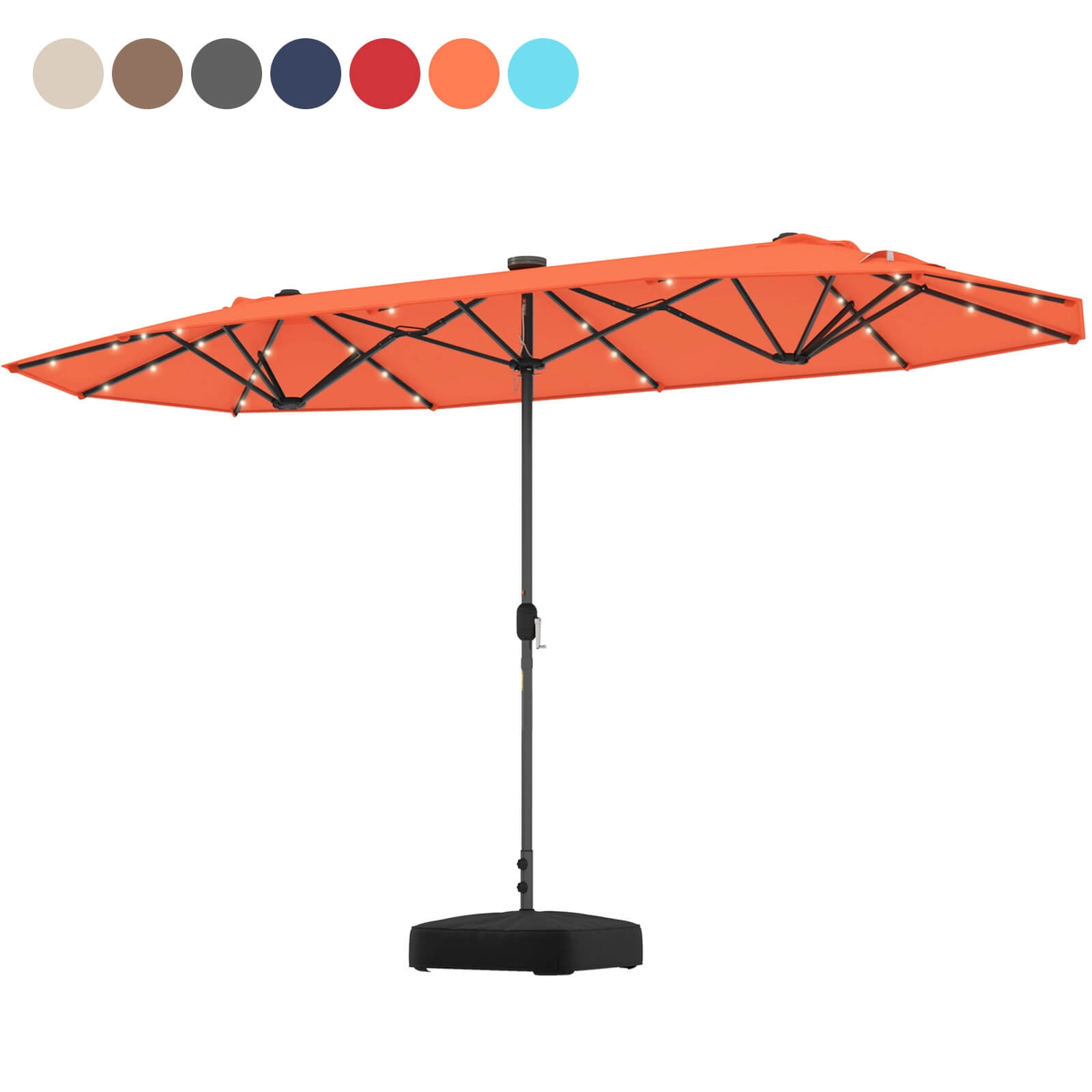 Click here for Costway 13 Ft Double-Sided Patio Umbrella With Sol... prices