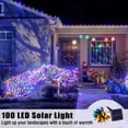 DELight 100 LED Solar Xmas Lights, 36FT Waterproof RGBY Strand for ...