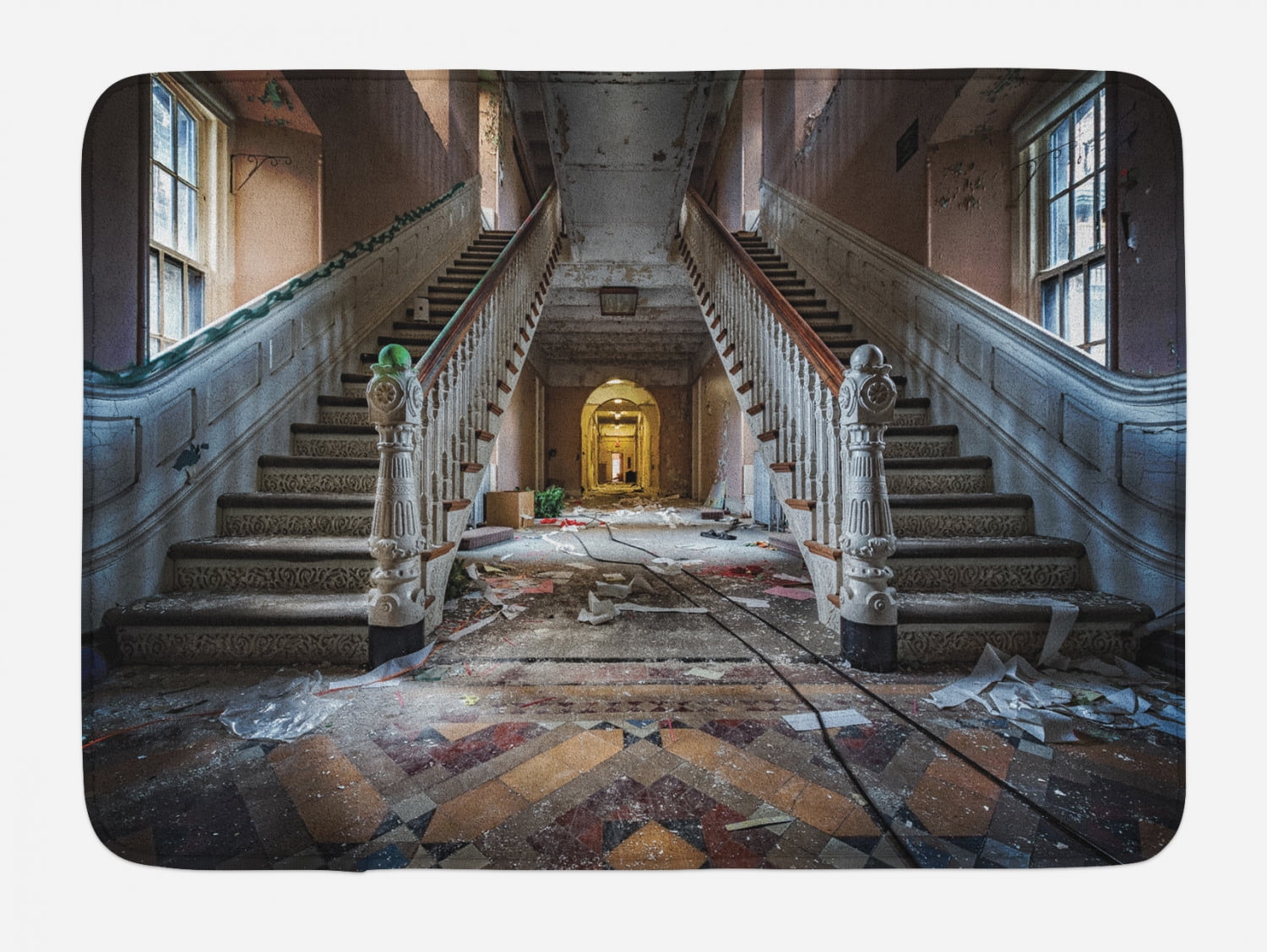 Rustic Bath Mat, Destroyed Main Entrance Hallway of Ravaged Opera House ...