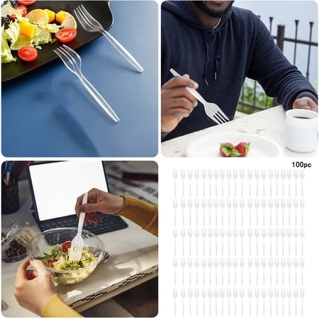 SZXZYGS Disposable Fork Cake Fruit Fork Take Out Tableware Independent ...