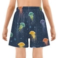 BZSMCE Swim Shorts Colorful Jellyfish Pattern For Quick-Dry Shorts With ...