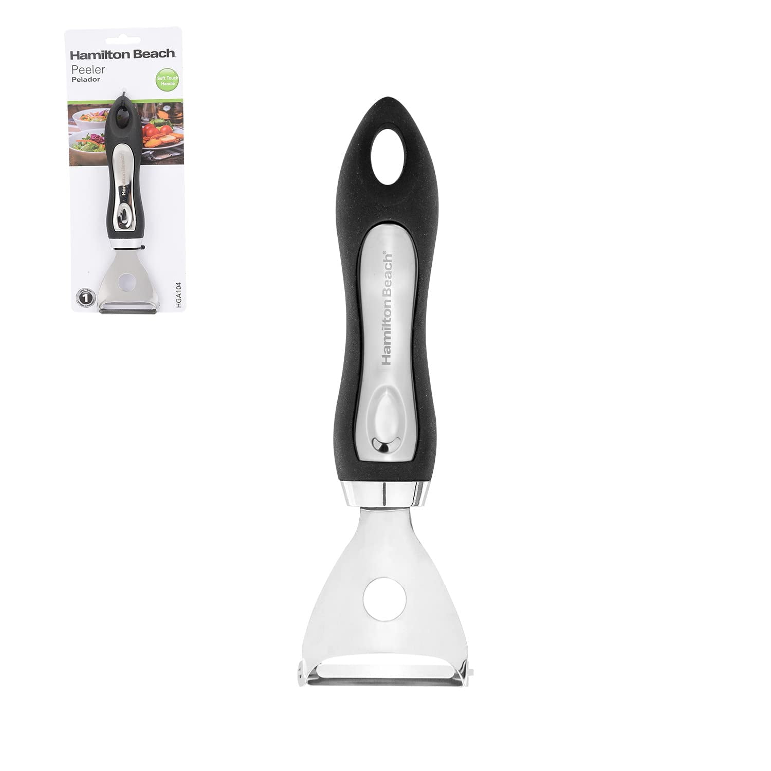 Hamilton Beach Y Shape Peeler Stainless Steel 7.5in Soft Touch Handle ...
