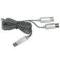 2pack Midi Cable Transfer Usb Tpe Sheath Electronic Piano To Computer Editing Connection Line