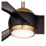"Possini Euro 60"" Stresa Ceiling Fan, Dimmable LED Light, Remote, Warm ...