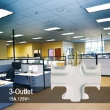 Hyper Tough Heavy Duty 3 Way Grounded Outlet Adapter White Indoor Use ...