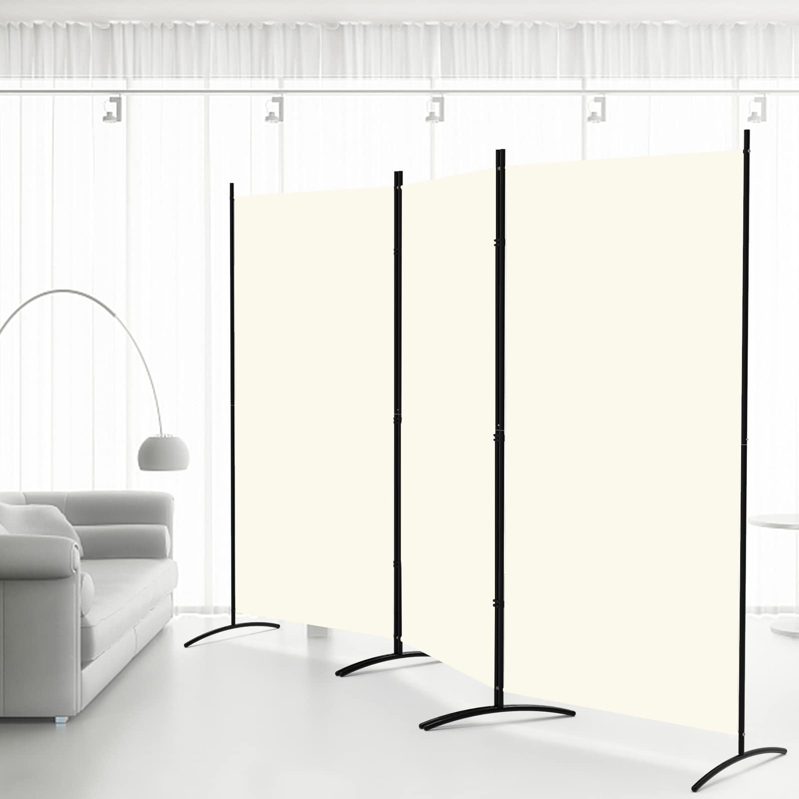 LUCKUP Room Divider 3 Panel Folding Privacy Screen for Bedroom, Living ...
