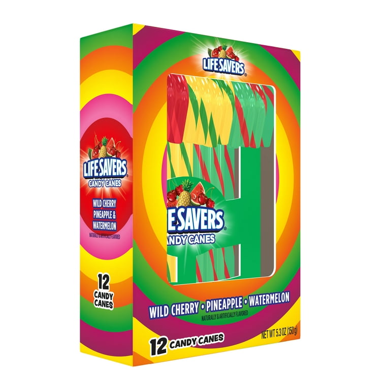 Lifesaver Candy Cane Fruit Life Savers Christmas Fruit Flavored Gummy