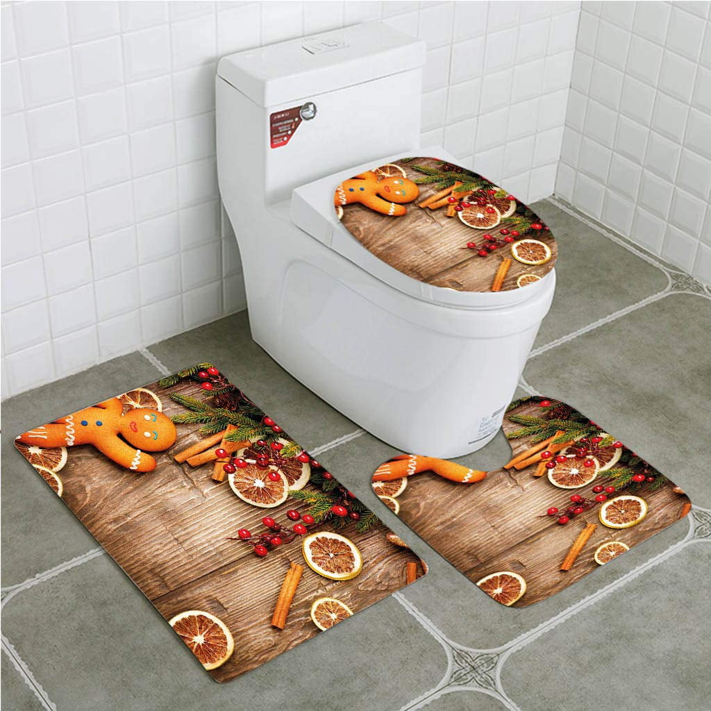 CHAPLLE Gingerbread Man Rustic Composition Holly Berry Orange Slice ...