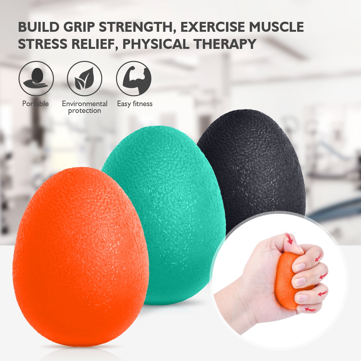 Peradix Hand Grip Strengthener, Stress Relief Ball for Adults and Kids ...