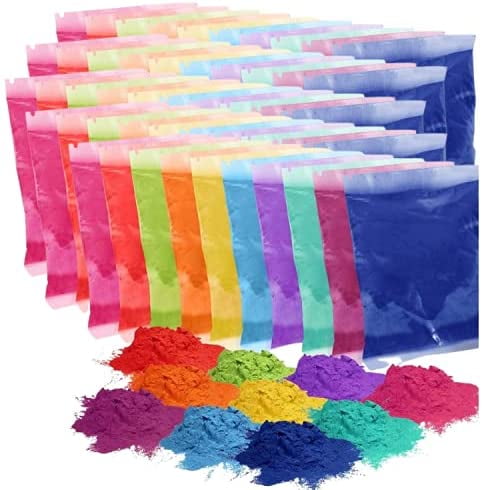 Chameleon Colors 50 Color Fun Run Packets, Individual Holi Color Powder ...