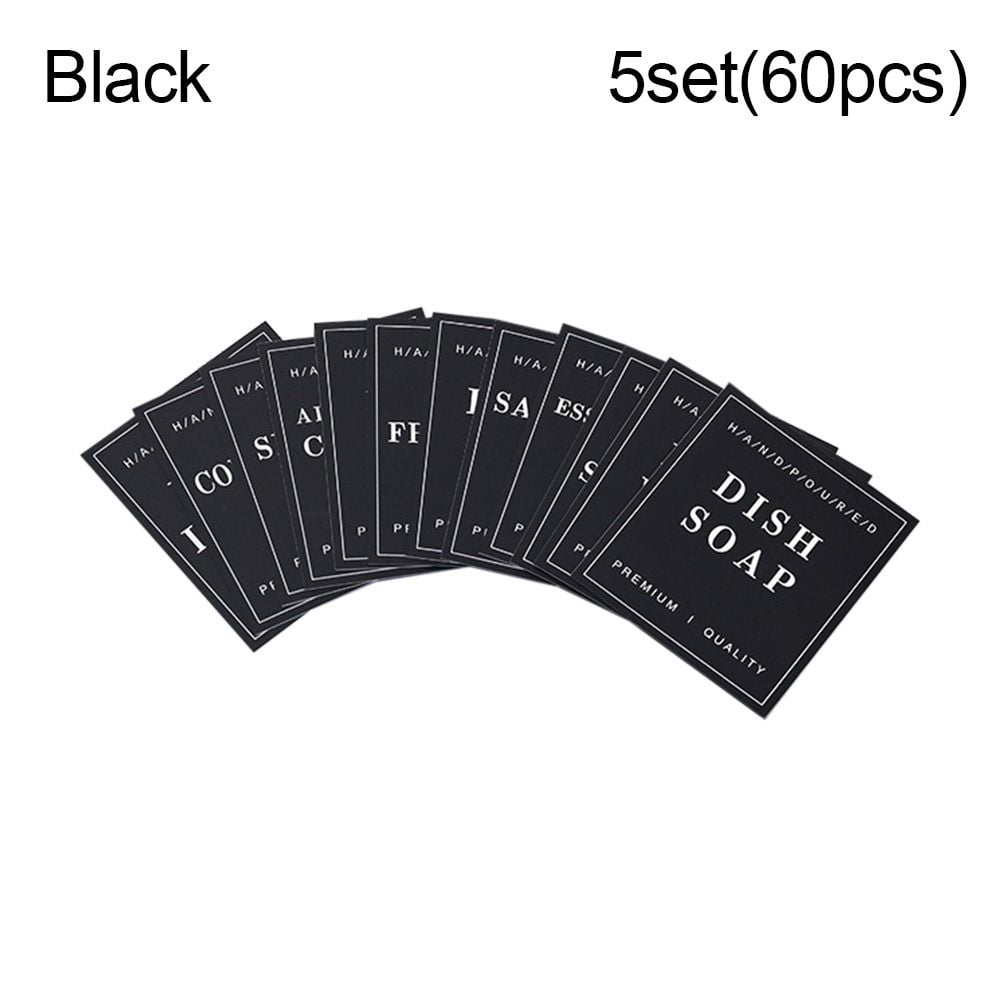 Bathroom PVC Container Bottles Waterproof Storage label Dish Soap Label ...