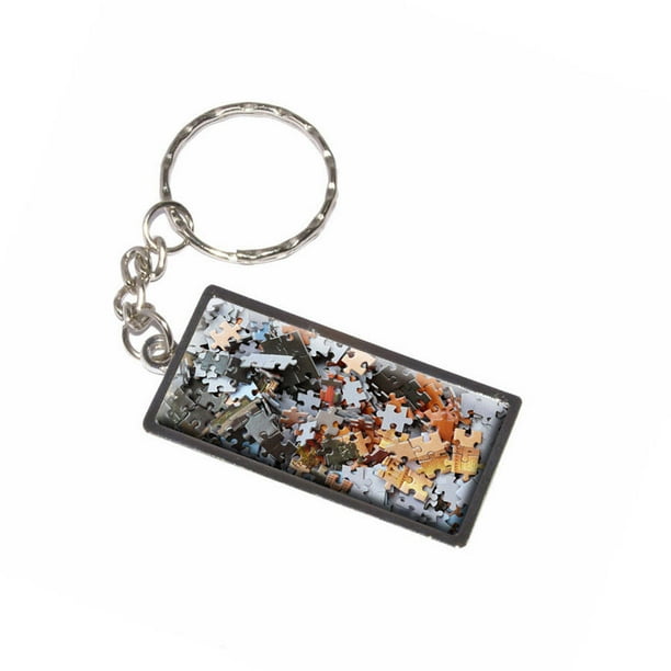 Jigsaw Puzzle Pieces Jig Saw Game Hobby Keychain Key Chain Ring ...
