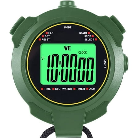 Sports Stopwatch Timer, Silent Stopwatch with Backlight, Digital ...