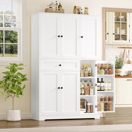 Homfa Armoire de Rangement pour Garde-Manger de Cuisine, Armoire de ...