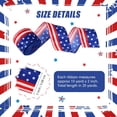 20 Yards 2 Rolls Stars and Stripes Wired Edge Ribbon Independence Day ...